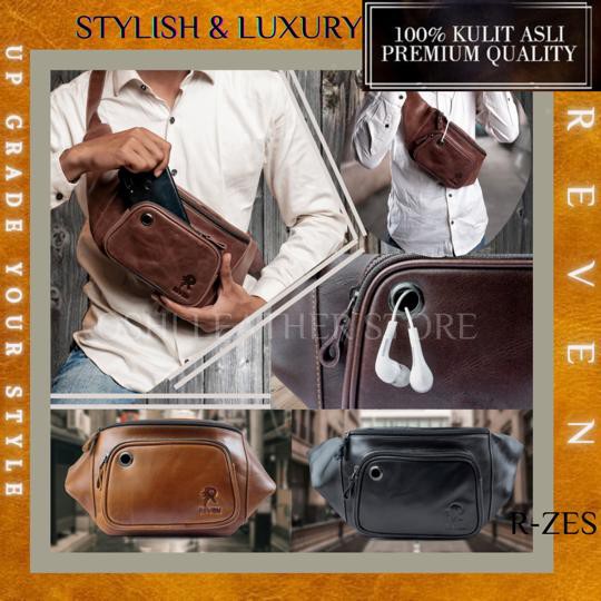 Jual Tas Waistbag Pria Kulit Tas Pinggang Kulit Pria Anti Air | Shopee ...