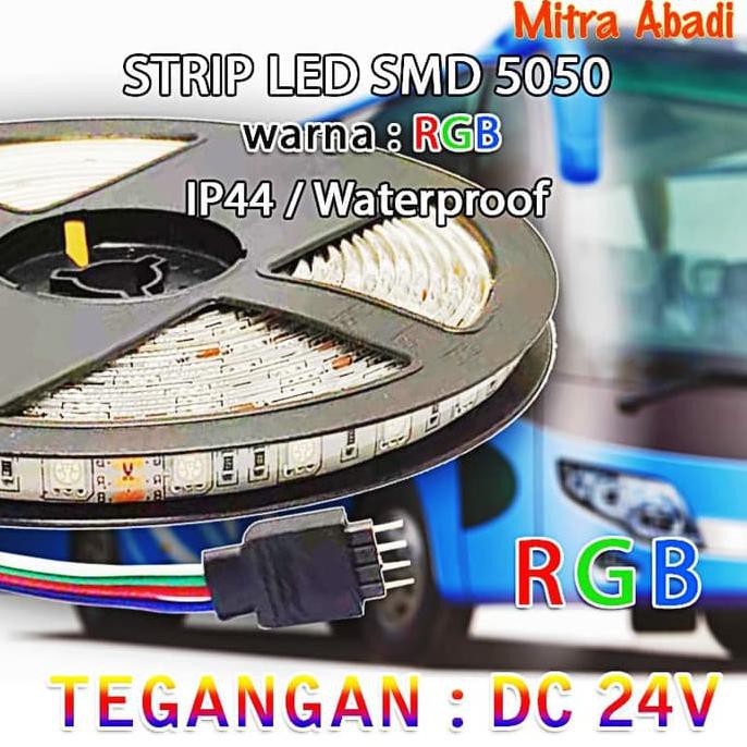 Jual Lampu LED Strip RGB 5050 Flexible DC 24V IP44 WATERPROOF - RGB ...
