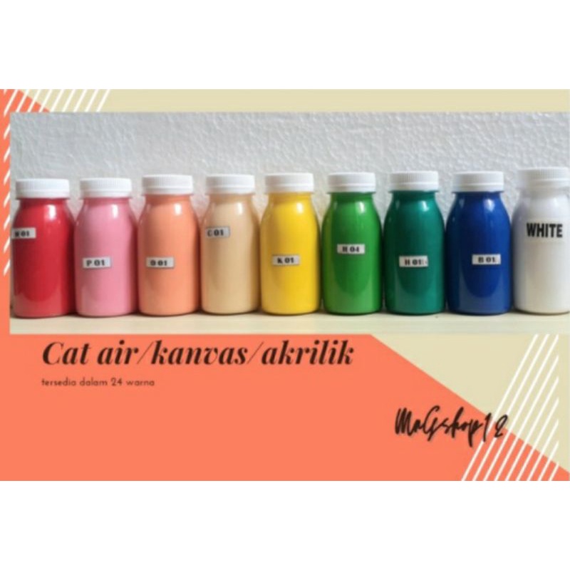 Jual Cat Akrilik/ Cat Kanvas/ Cat Lukis/ Cat Air 125 ml | Shopee Indonesia