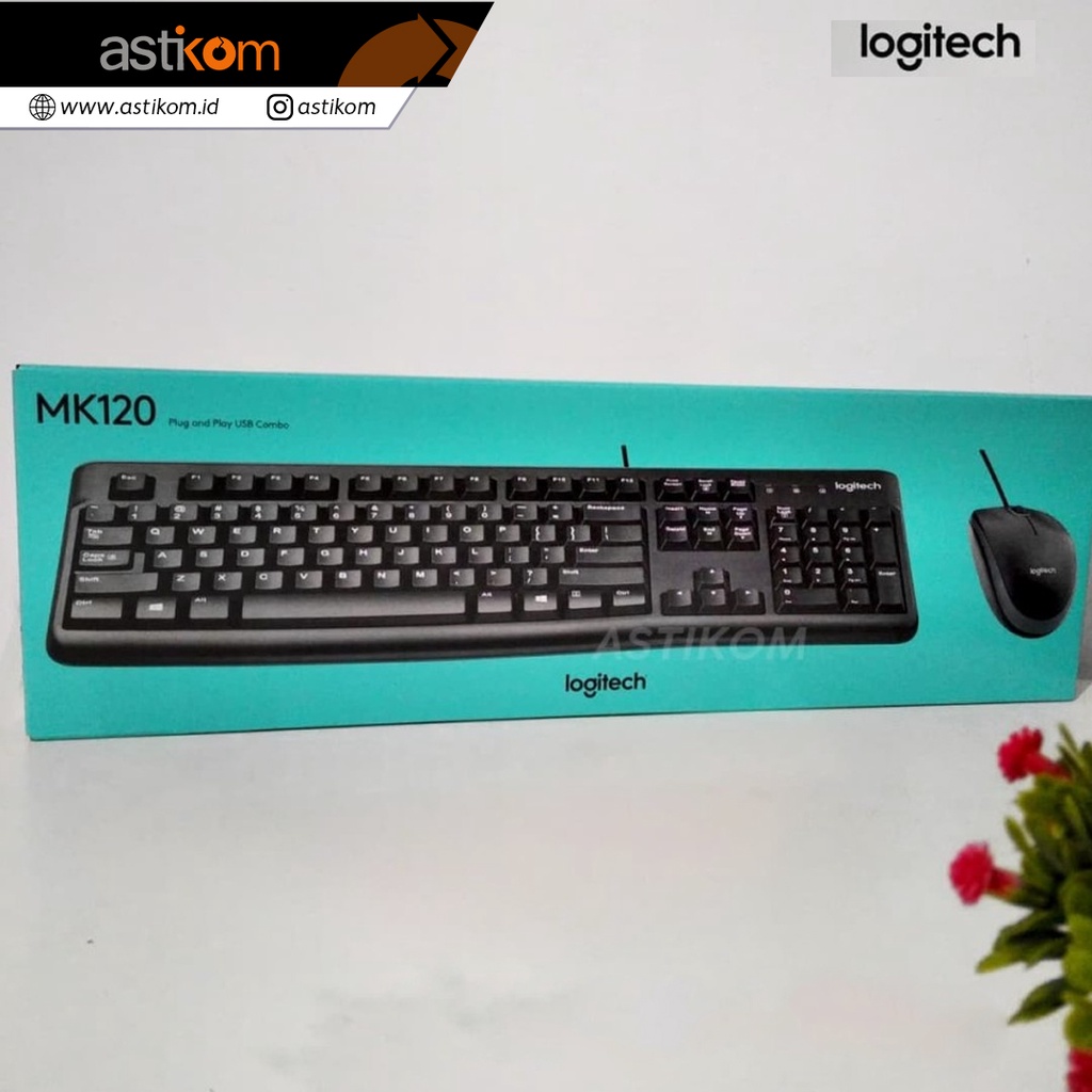 Jual Logitech MK120 Keyboard Mouse USB | Shopee Indonesia