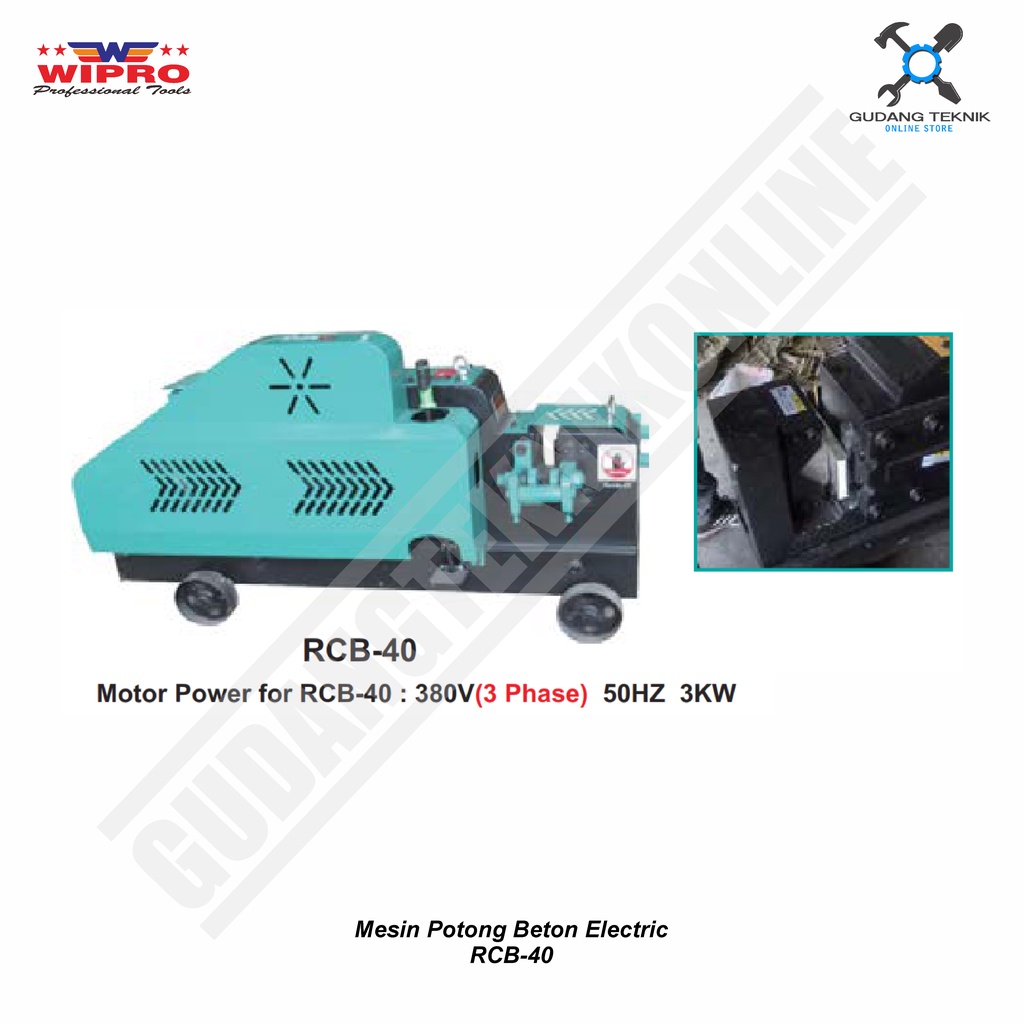 Jual Mesin Potong Beton Electric WIPRO RCB-40 / Rebar Cutter Pembengkok ...