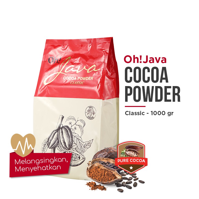 Jual Oh! Java Cocoa Powder - Classic 1Kg - Cokelat Bubuk Asli | Shopee ...