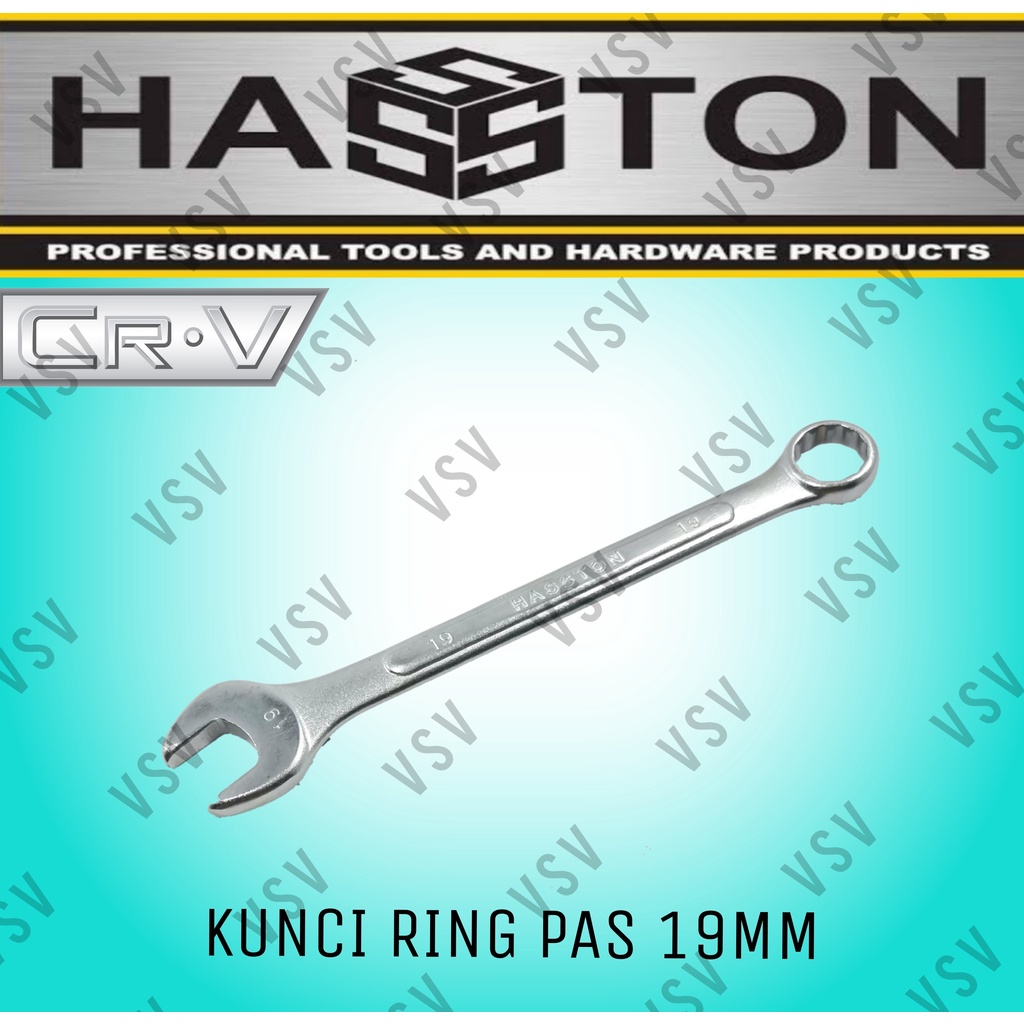 Jual HASSTON Kunci Ring Pas 19mm Combination Wrench 19mm Ringpas 19mm ...