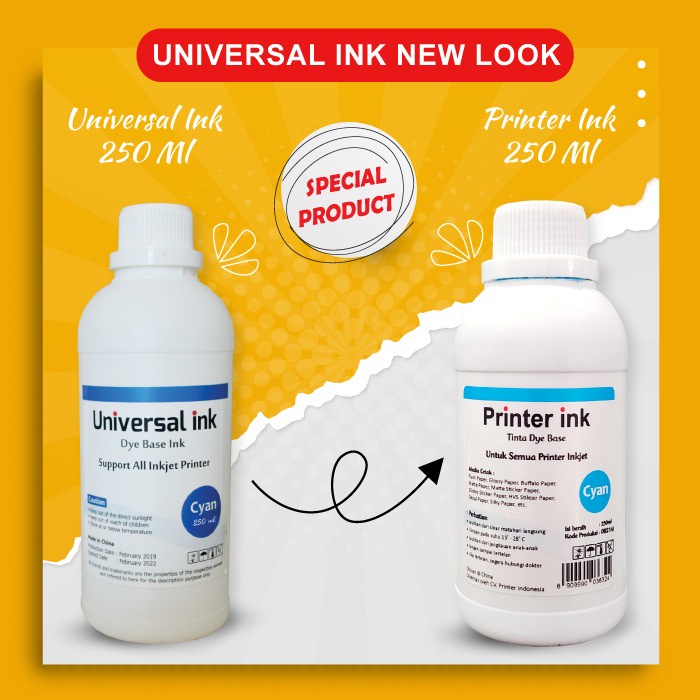 Jual Tinta universal 250 ml refill ink Printer Brothr DCP T310 T510W ...