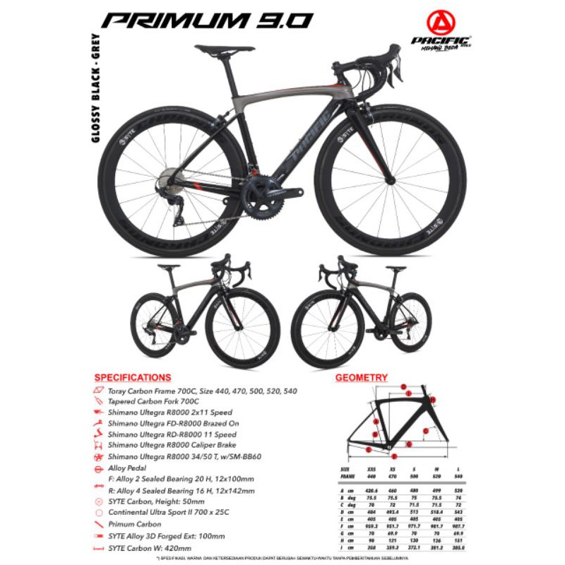 Jual Sepeda Roadbike Pacific Primum 9.0 Carbon 700C / Sepeda Balap ...