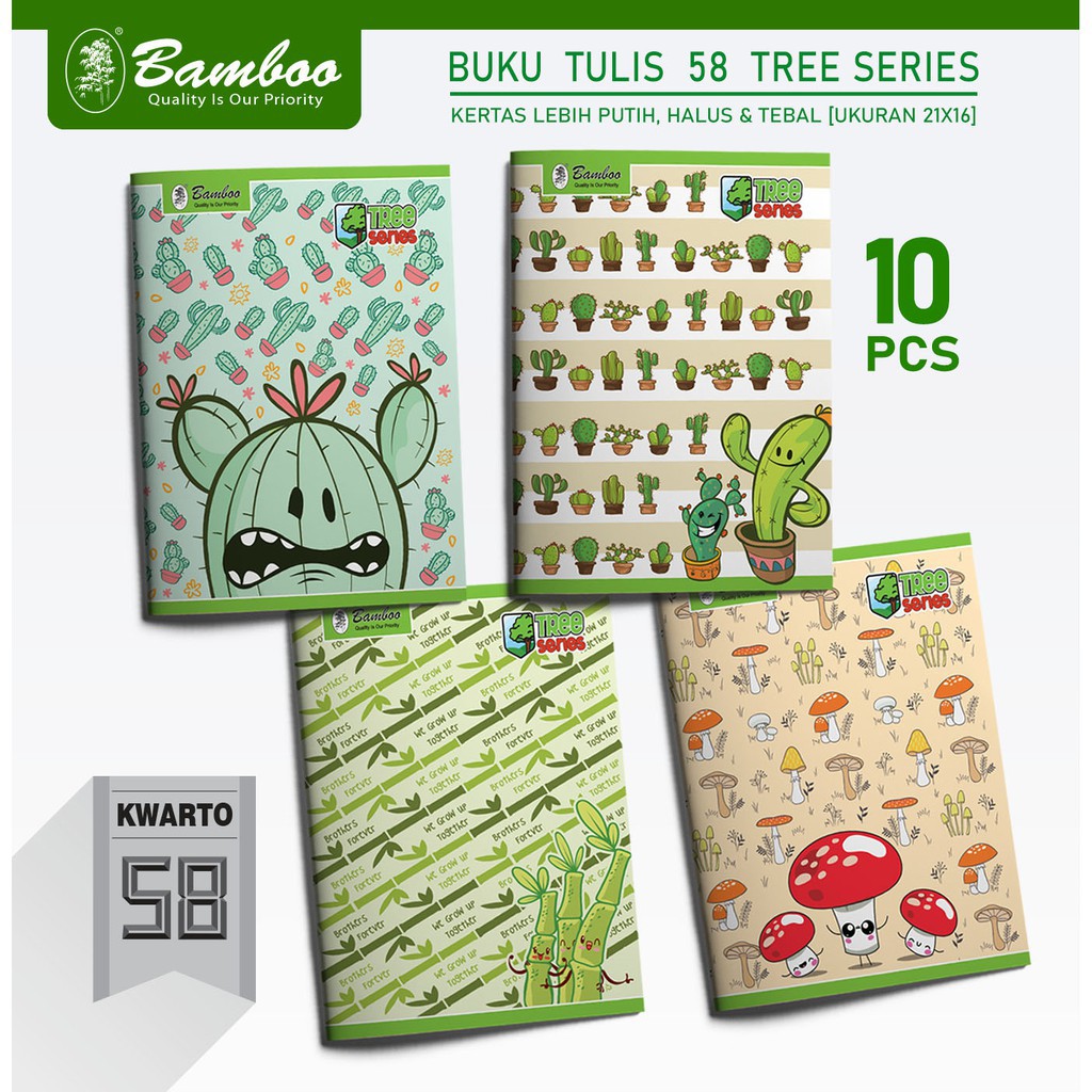 Jual Buku Tulis/Buku Tulis 58/BAMBOO (1 PAK) | Shopee Indonesia