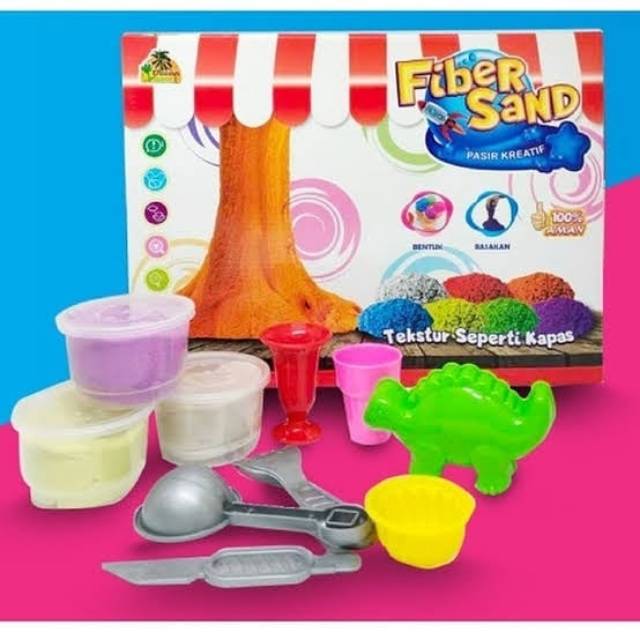 Jual Mainan anak pasir ajaib Fiber sand series | Shopee Indonesia
