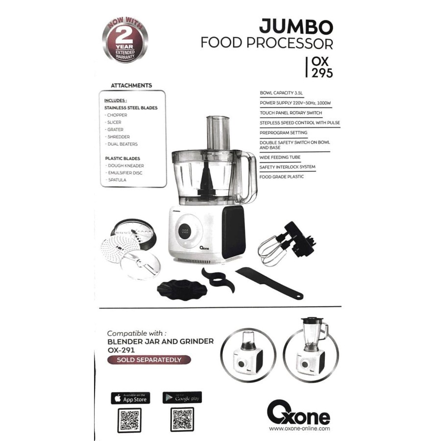 Jual Jumbo Food Processor OX-295 OXONE ORIGINAL | Shopee Indonesia