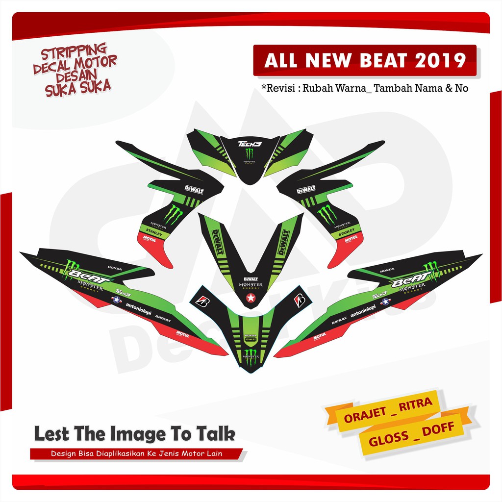 Jual Decal Sticker Honda Beat Stiker Full Body Honda Beat Esp-Street ...