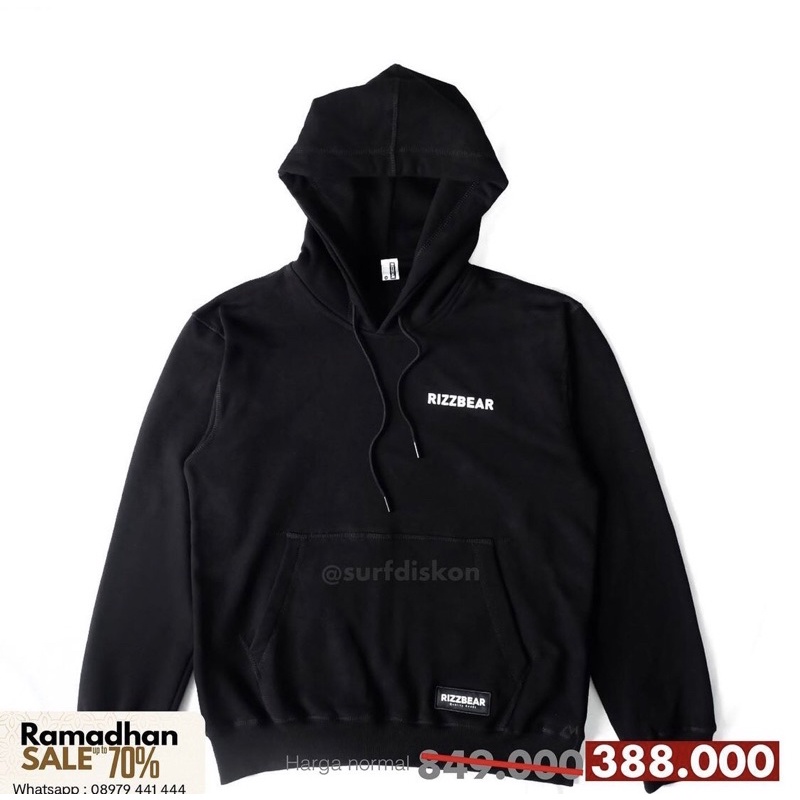 Jual Hoodie Rizzbear Basic Logo Black Original Rizzbear | Shopee Indonesia