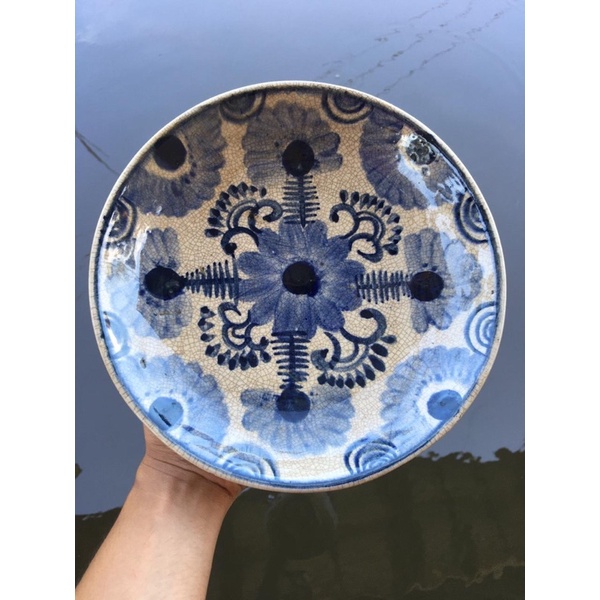 Jual Piring Kuno Asli Motif Bunga Retak 1000 Langka 21cm | Shopee Indonesia