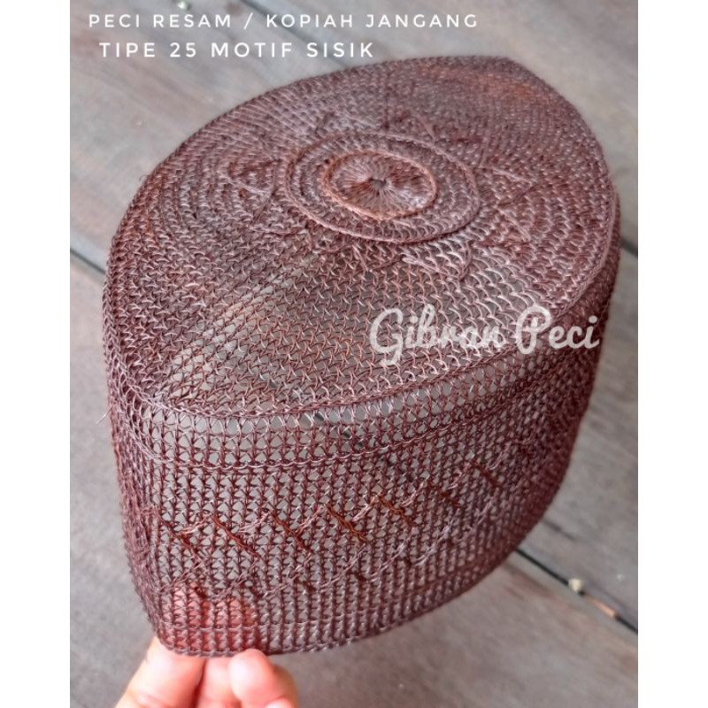 Jual Kopiah jangang tipe 25 peci akar resam khas kalimantan termurah ...