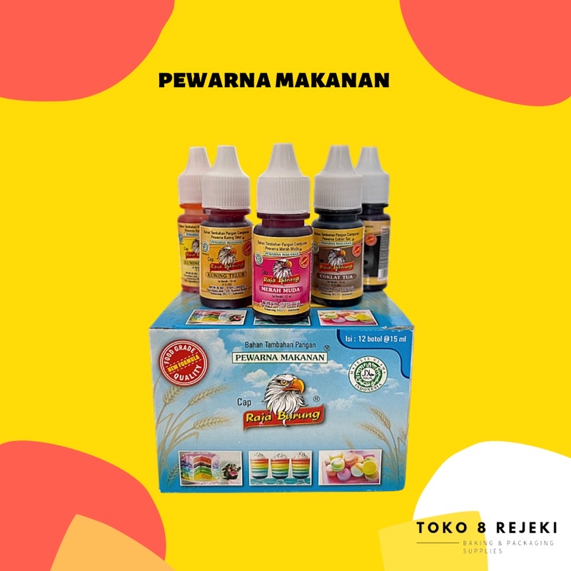 Jual PEWARNA MAKANAN CAP RAJA BURUNG | Shopee Indonesia