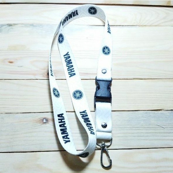 Jual Lanyard Id Card motif YAMAHA PUTIH / Lanyard Pod / Lanyard Costume ...