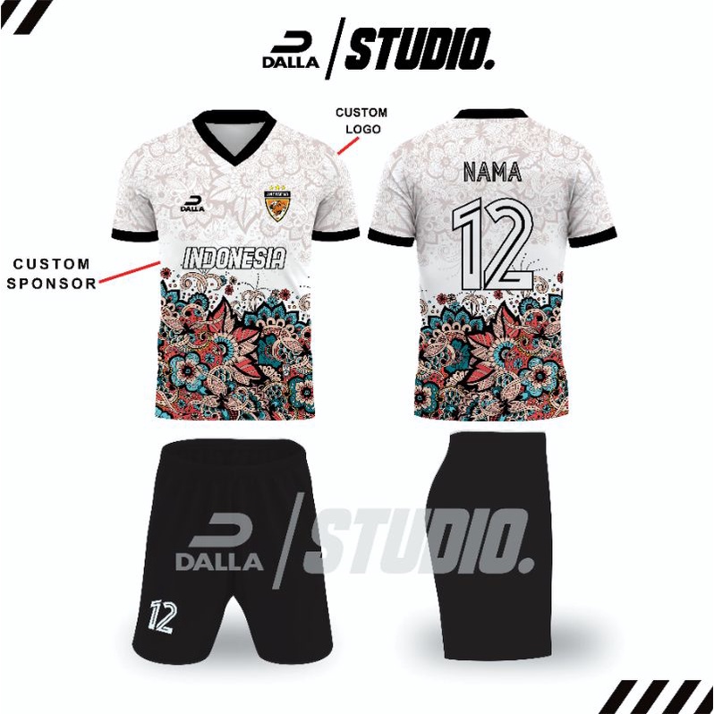 Jual jersey futsal full printing jersey sepakbola motif bunga viral ...
