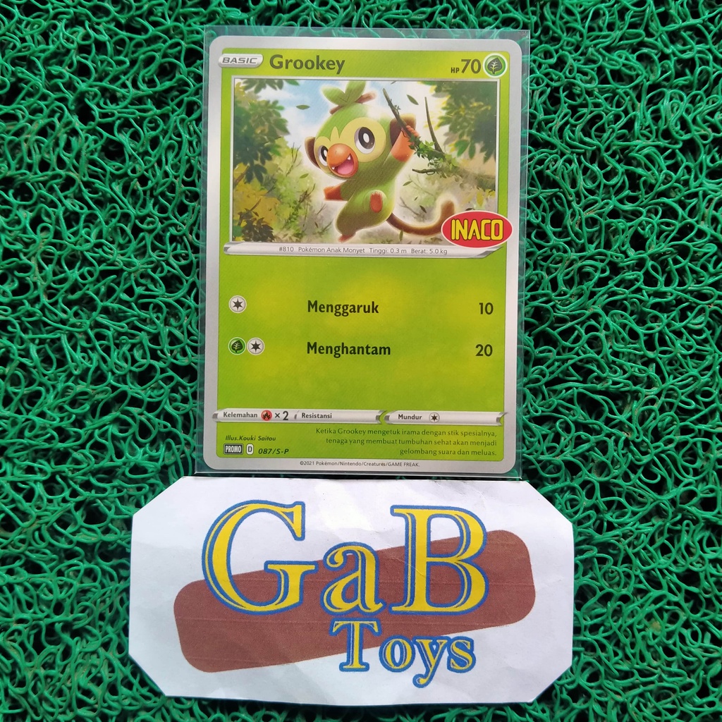 Jual Kartu Pokemon TCG Indonesia - Promo INACO - Grookey - D 087/S-P ...