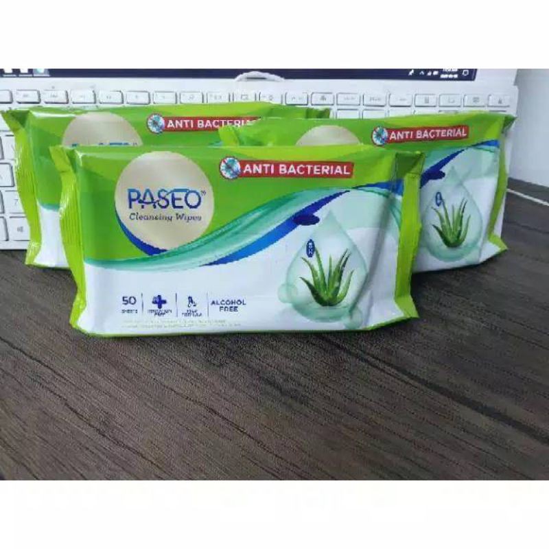 Jual Paseo Tissue Basah Anti Bacterial 50 sheet dan kemasan 25 sheet ...