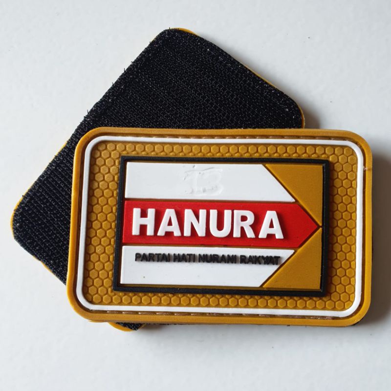Jual patch rubber logo partai hanura/hati nurani rakyat/tempelan emblem ...