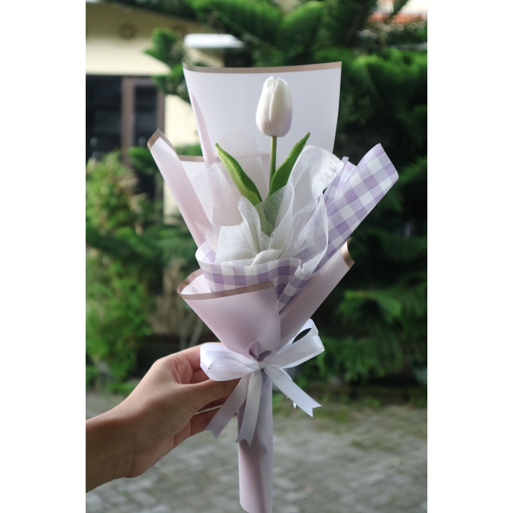 Jual buket bunga / buket korea / korean bouquet / buket bunga tulip ...