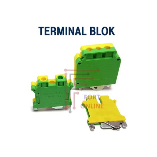 Jual Terminal Blok viking uk TUSLKG 6 Ground 6mm Kuning-Hijau MERK FORT ...