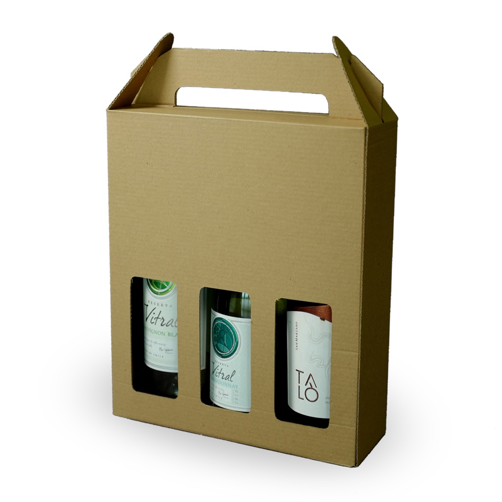Jual Box Jinjing Wadah Karton Kardus Isi 3 Botol - Wine Packaging Paper ...