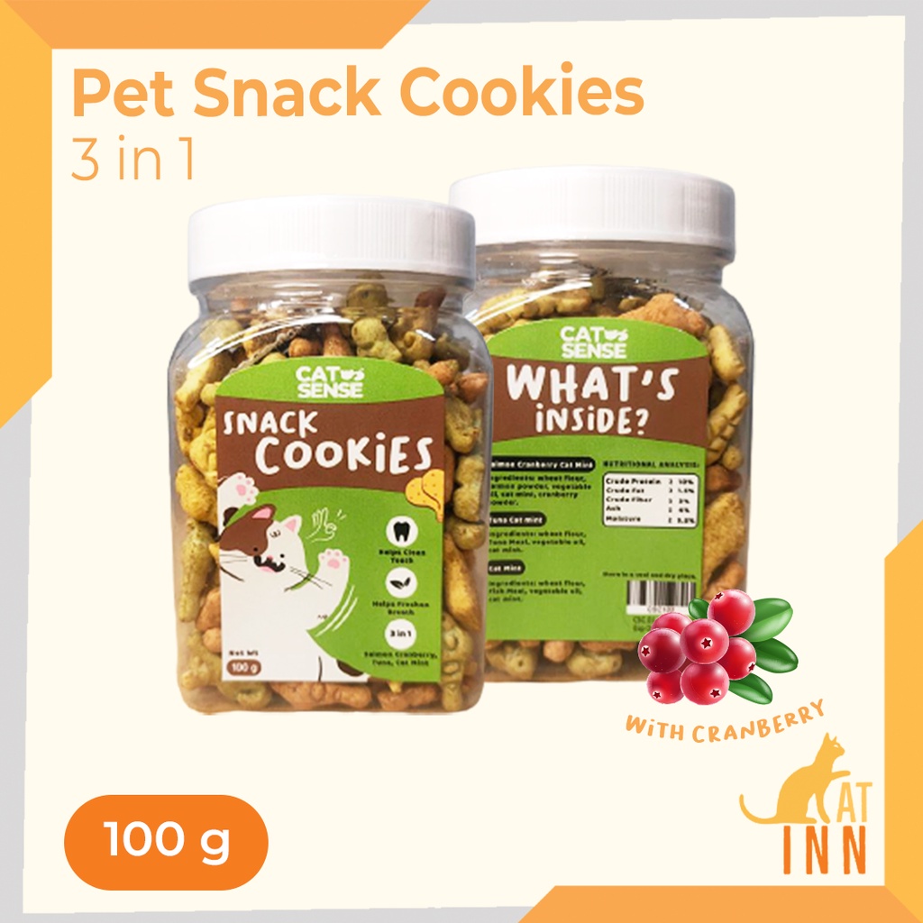 Jual CatSense Snack Cookies / Catnip Biscuit / Cemilan Kucing 100 Gram ...