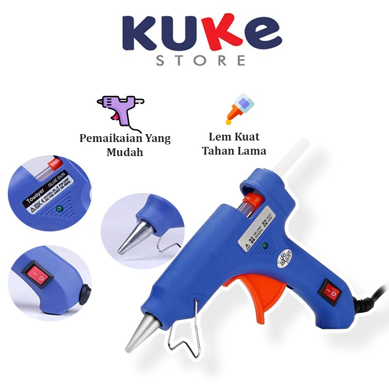 Jual KUKE Pistol Lem Tembak Besar & Pistol Lem Tembak Mini / Hot Melt ...
