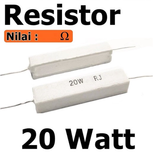 Jual Resistor 20watt Putih Kotak Resistor 20 Watt Resistor Keramik Batu Kapur Putih 20W | Shopee ...