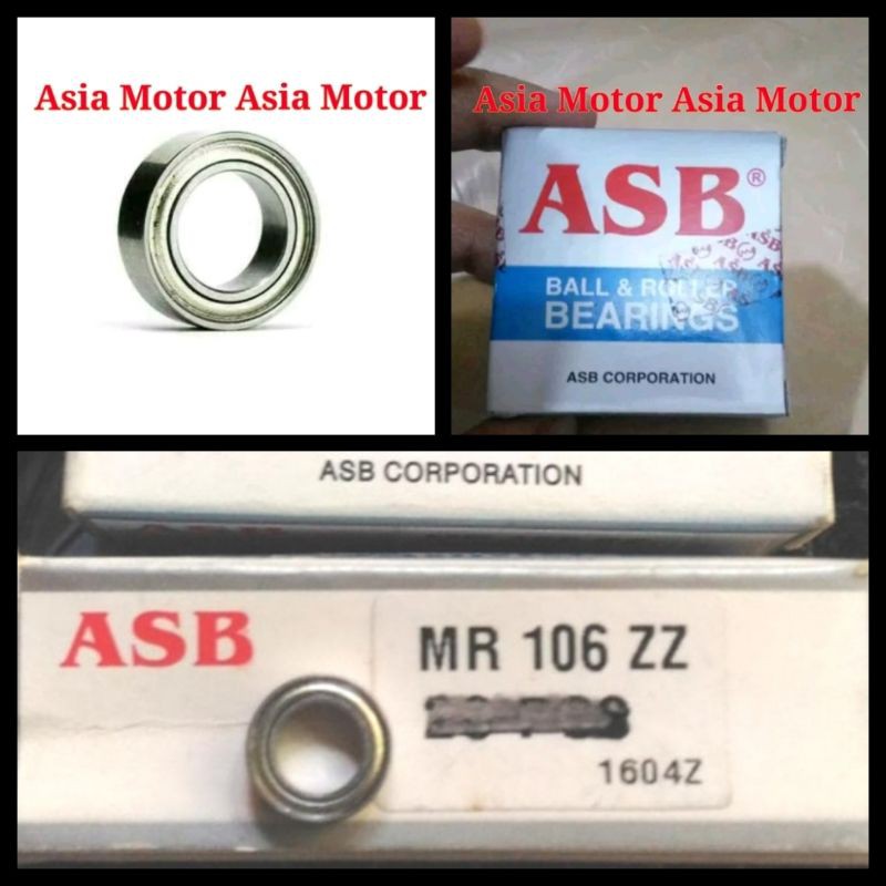 Jual Minature Bearing MR 106 ZZ ASB Bering MR106 ZZ ASB Laher MR 106ZZ ...
