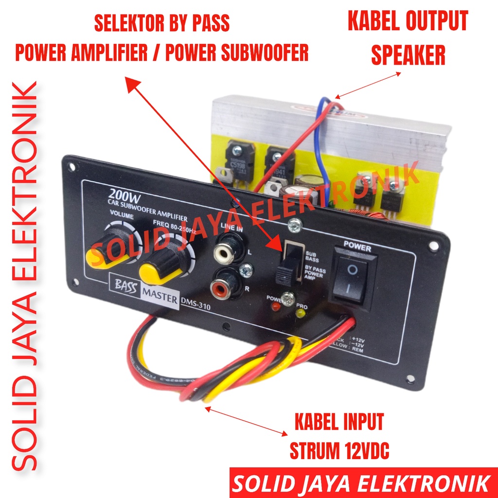 Jual POWER SUBWOOFER 200W 12V DMS310 DMS 310 DMS-310 12VDC CAR ...