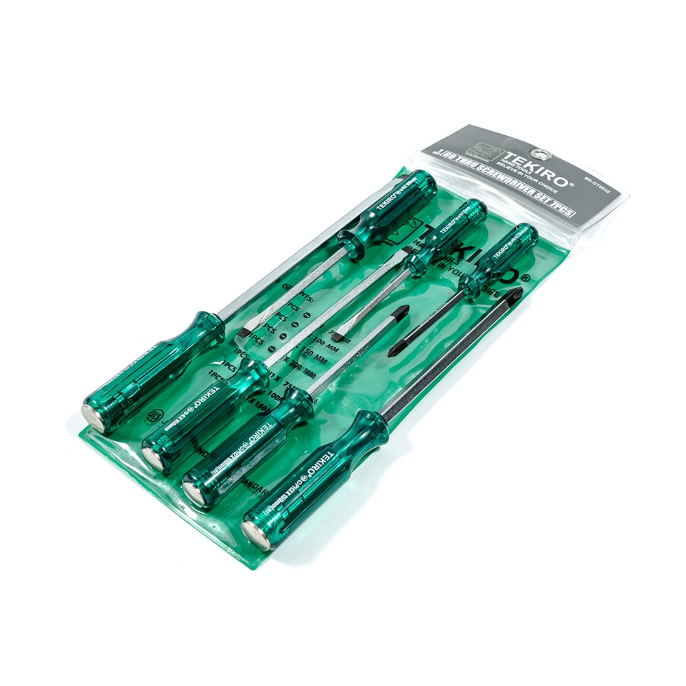 Jual TEKIRO OBENG KETOK TEMBUS / GO THRU SCREWDRIVER SET 7 PCS | Shopee ...