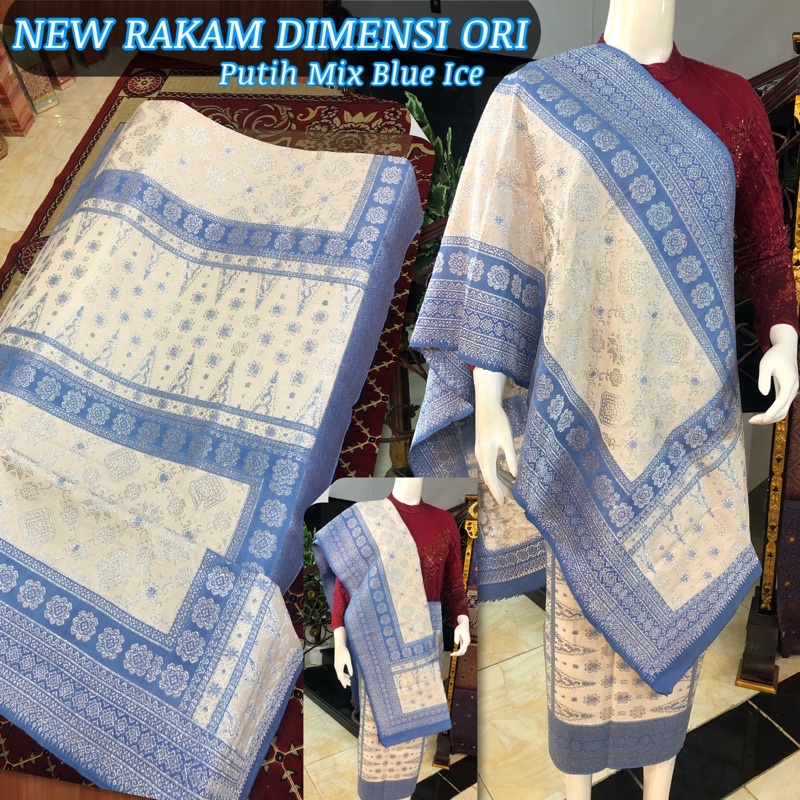 Jual NEW EXCLUSIVE Songket Rakam Dimensi ORI Super Trend 2024 / Panca Warna Limar 5 Dimensi ORI ...