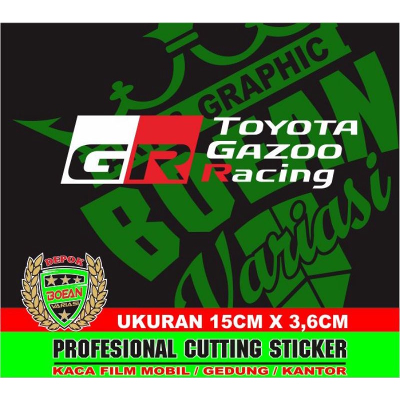 Jual cutting sticker toyota Sticker GR TOYOTA GAZOO RACING | Shopee ...