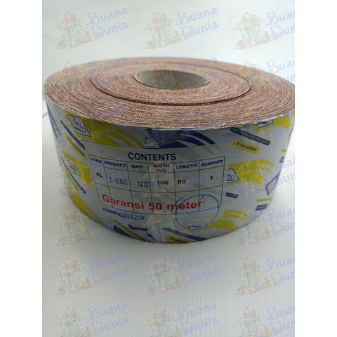 Jual Amplas Roll Taiyo No 120 | Amplas Meteran Grit 120 | Kertas Amplas ...