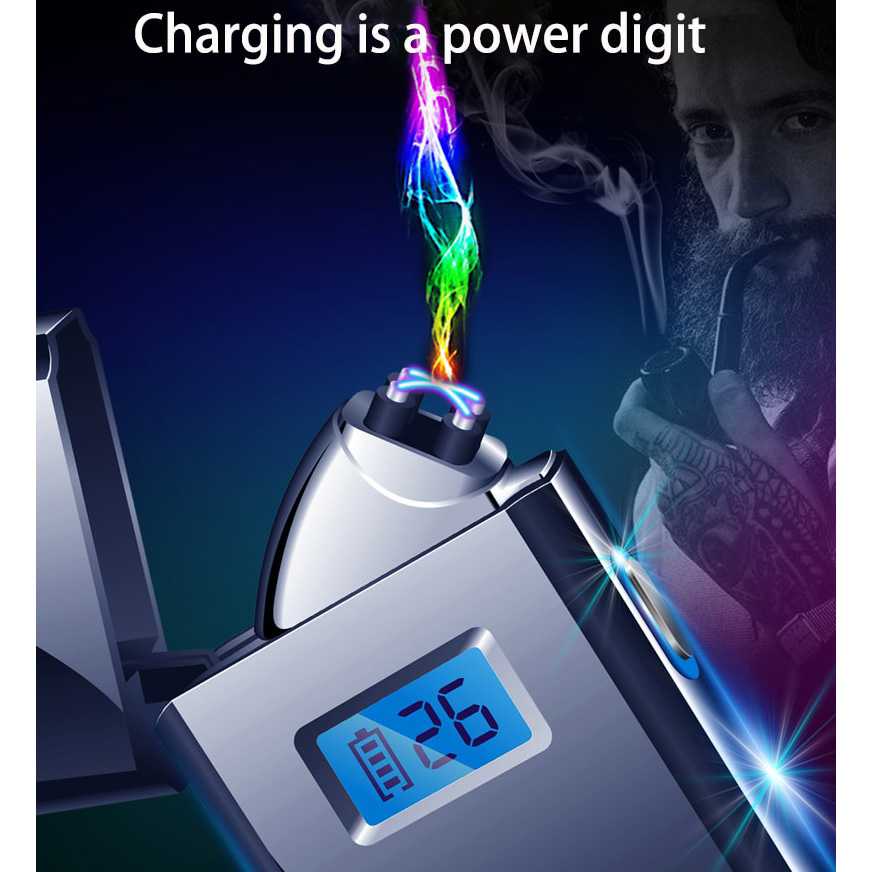 Jual Korek Api Elektrik Pulse Plasma Touch LED Display / Korek Lighter ...