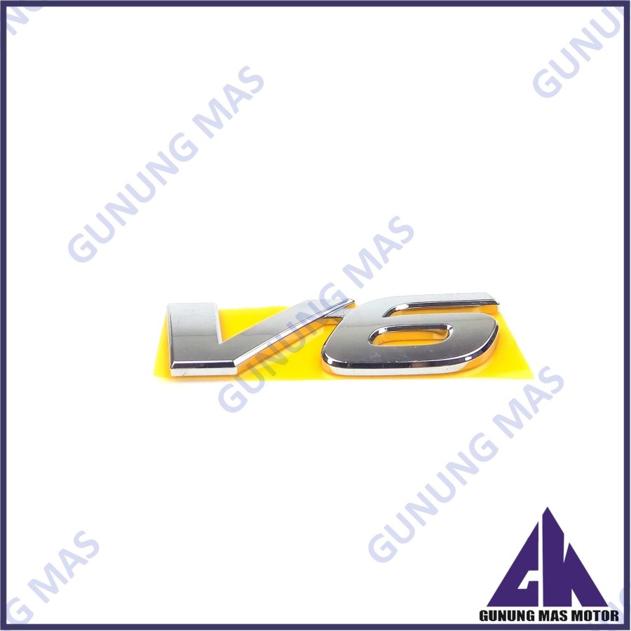 Jual Emblem Logo V6 V 6 Tulisan Type Chrome Angka Huruf Tempel | Shopee Indonesia