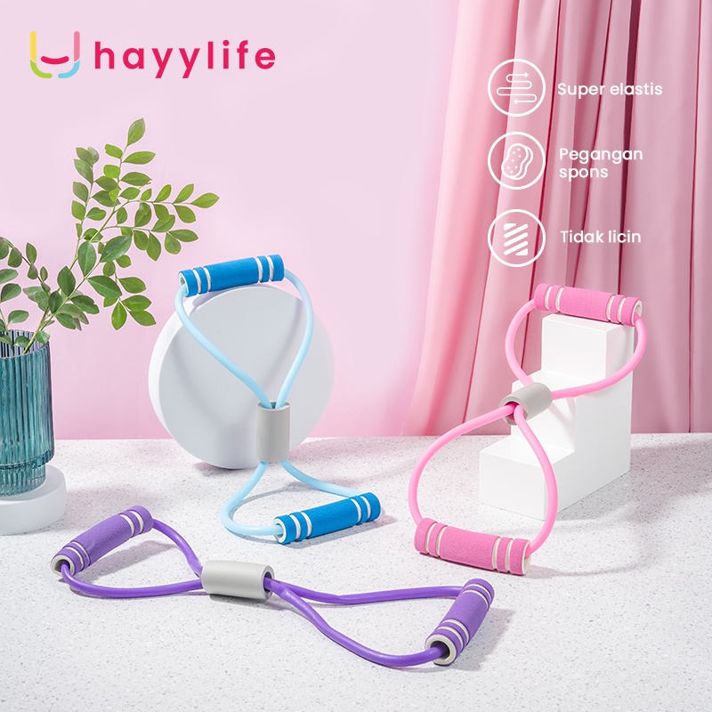 Jual HAYYLIFE Tali Yoga Pilates Fitness Elastis Stretching Olahraga ...