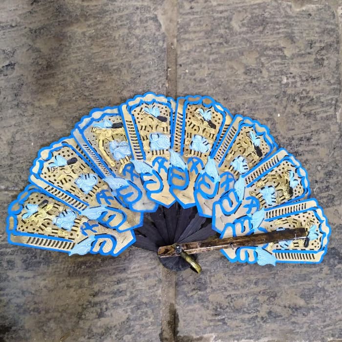 Jual SOUVENIR KIPAS TANGAN WAYANG KULIT UKURAN 30x16 cm BAHAN KULIT ...