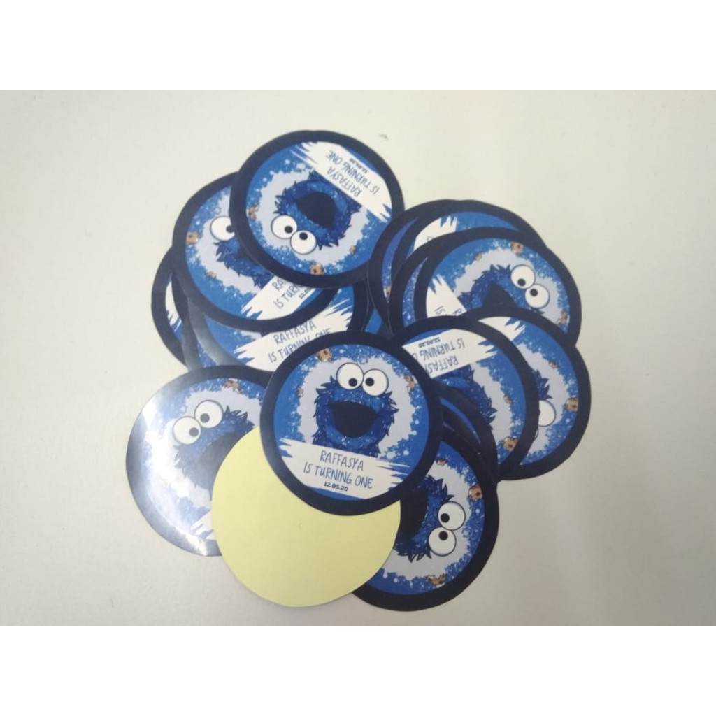 Jual Label Pudding Cookies Monster / Stiker Pudding Cookies Monster ...
