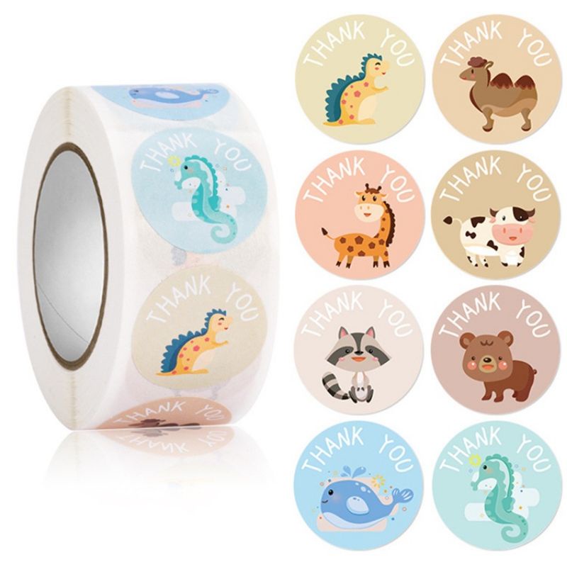 Jual Stiker Ucapan Terima Kasih Hewan Lucu Sticker Thank You Pink Cute ...