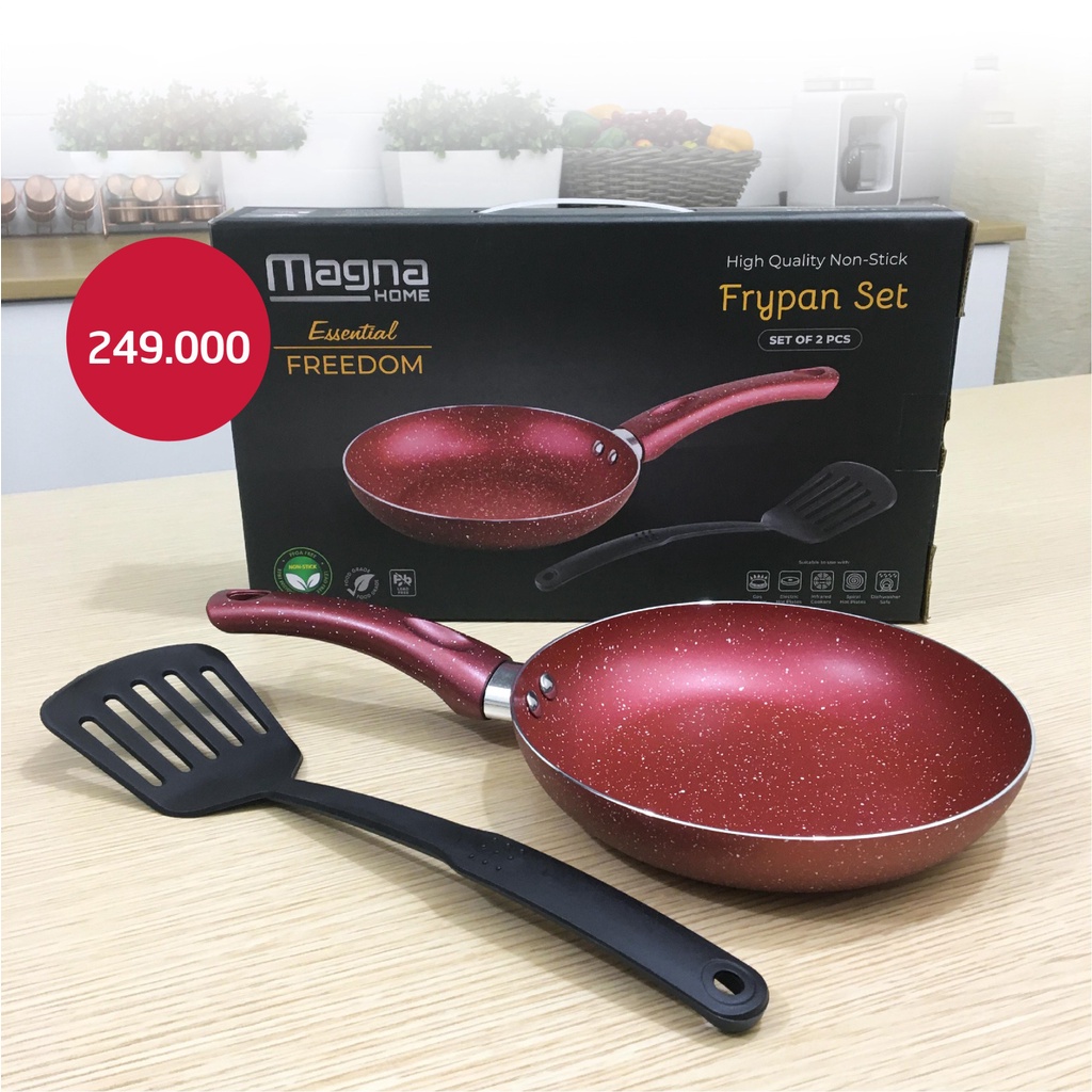 Jual Magna Essential Frypan Set Red Freedom | Shopee Indonesia