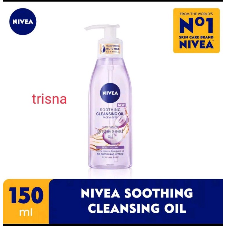 Jual nivea cleansing oil grap seed (ungu) / coconut (biru) | Shopee ...