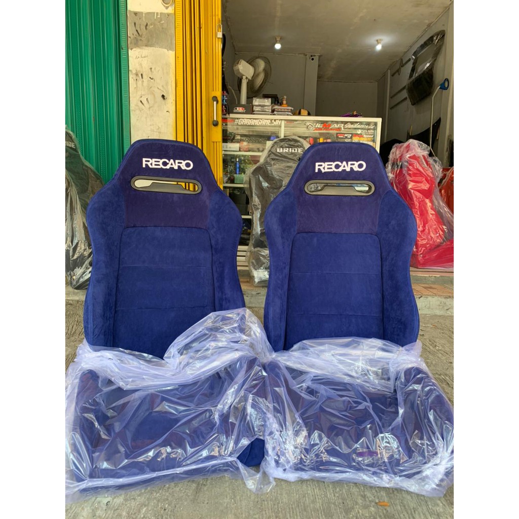 Jual JOK RACING REP RECARO SR3 SUEDE UNIVERSAL RACINGSEAT - BIRU NAVY ...