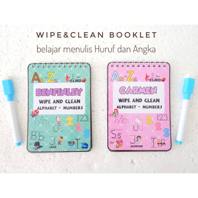 Jual WIPE AND CLEAN BOOKLET ALPHABET NUMBERS / WIPE AND CLEAN BELAJAR ...