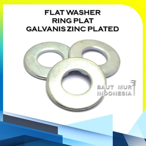 Jual WASHER FLAT RING PLAT GALVANIS PUTIH M3 ISI 100 PCS | Shopee Indonesia
