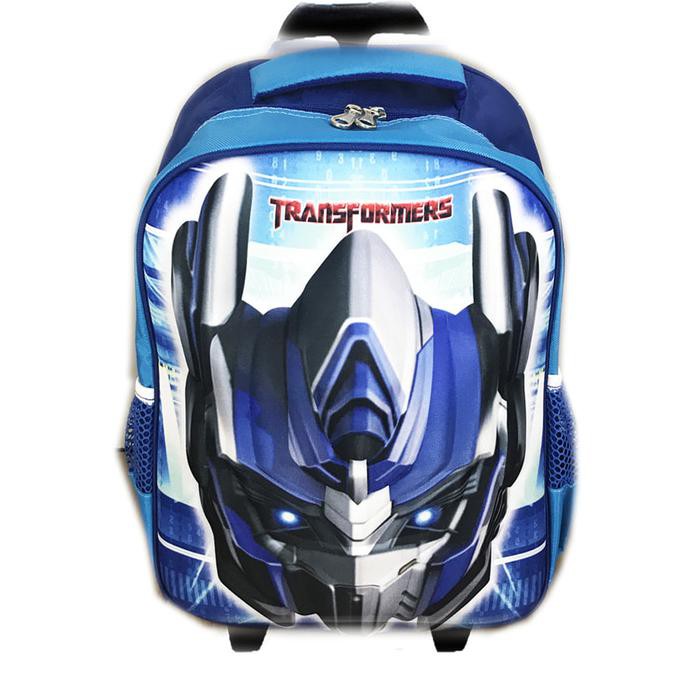 Jual Tas Troley Sekolah SD Transformer Optimus Prime 3D Timbul Hard ...