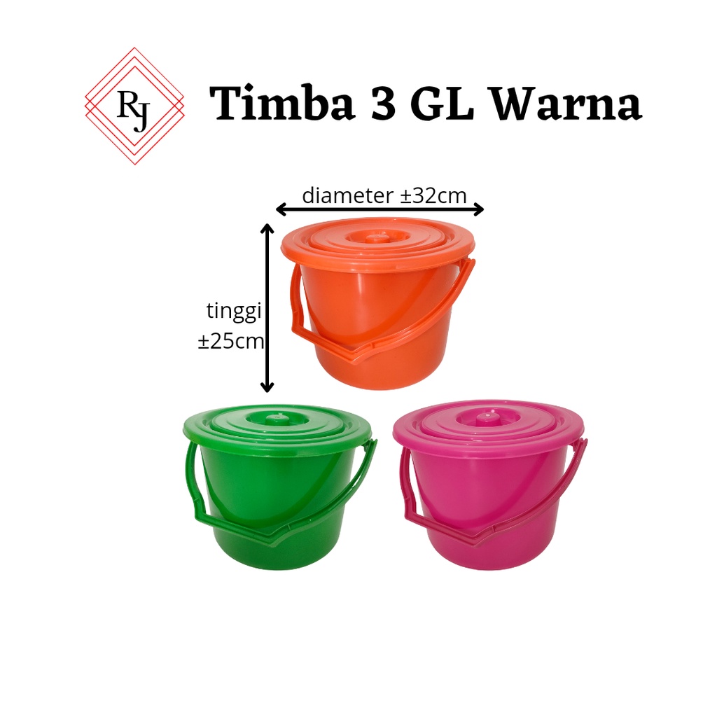 Jual Timba Plastik / Ember Air 3 Galon 12 Liter | Shopee Indonesia