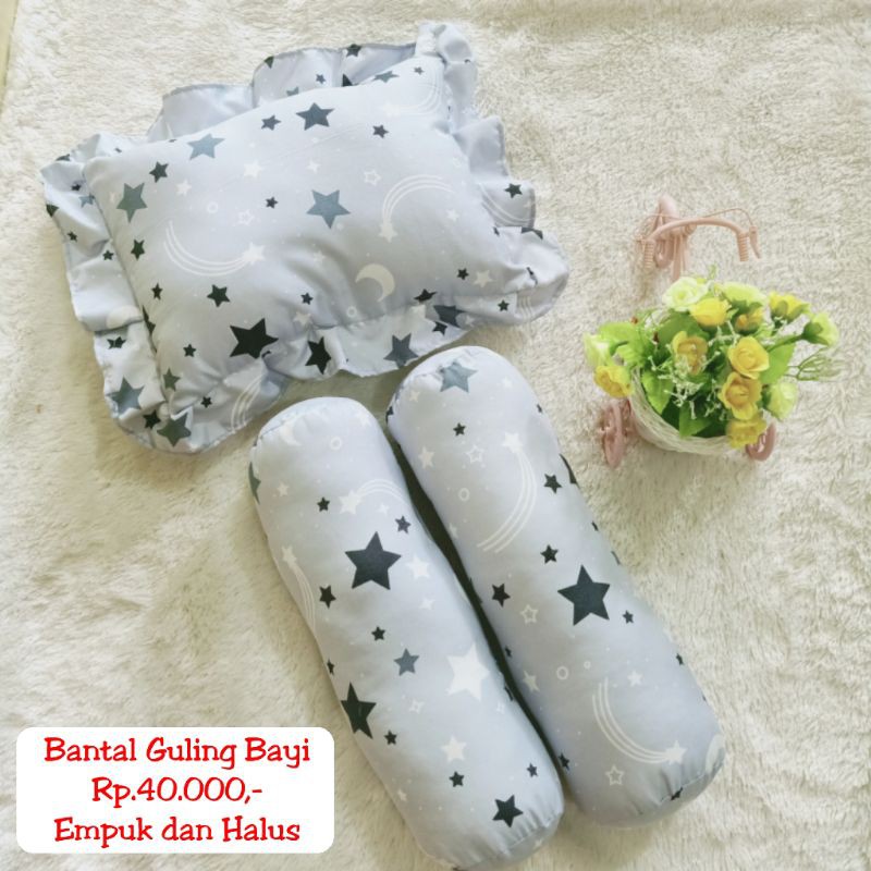 Jual Set Bantal Guling Bayi Isi Dacron Empuk Bahan Katun Lembut Baby ...
