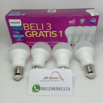 Jual Lampu LED Philips 10 Watt Paketan Putih | Shopee Indonesia