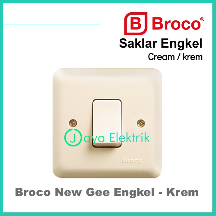 Jual BROCO IB SAKLAR ENGKEL CREAM 6621 6621U NEW GEE SINGLE SWITCH 1 GANG INBOW TANAM HARGA ...
